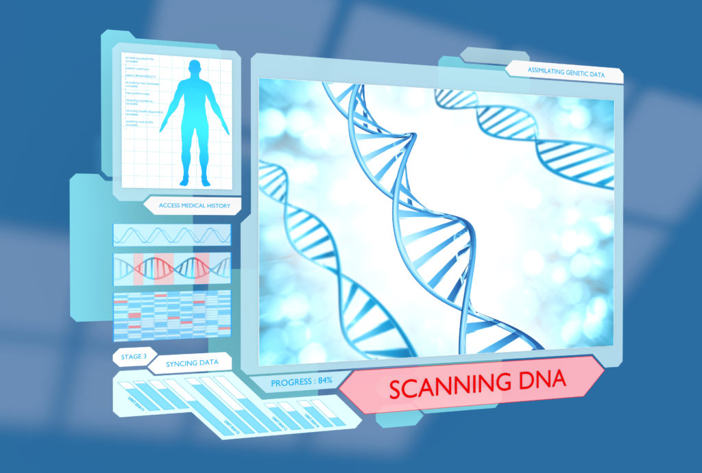Futuristic DNA scanning medical procedure for monitoring health - Axiomtek